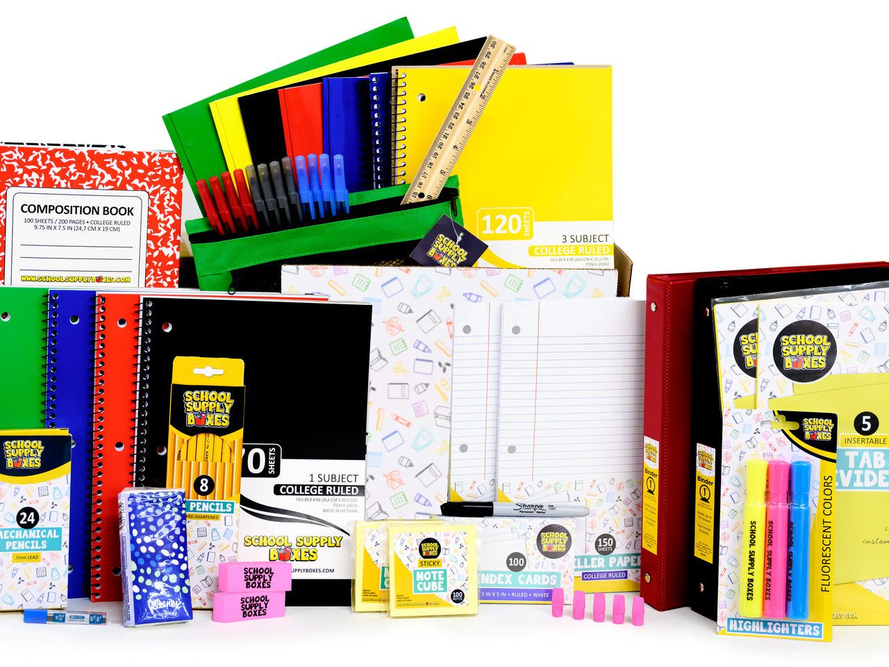 Ventanilla única para sus necesidades de útiles escolares: cajas de ...
