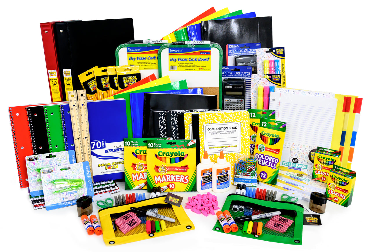 Mega Back to School Bundle - 127 Piece - School Supply Boxes