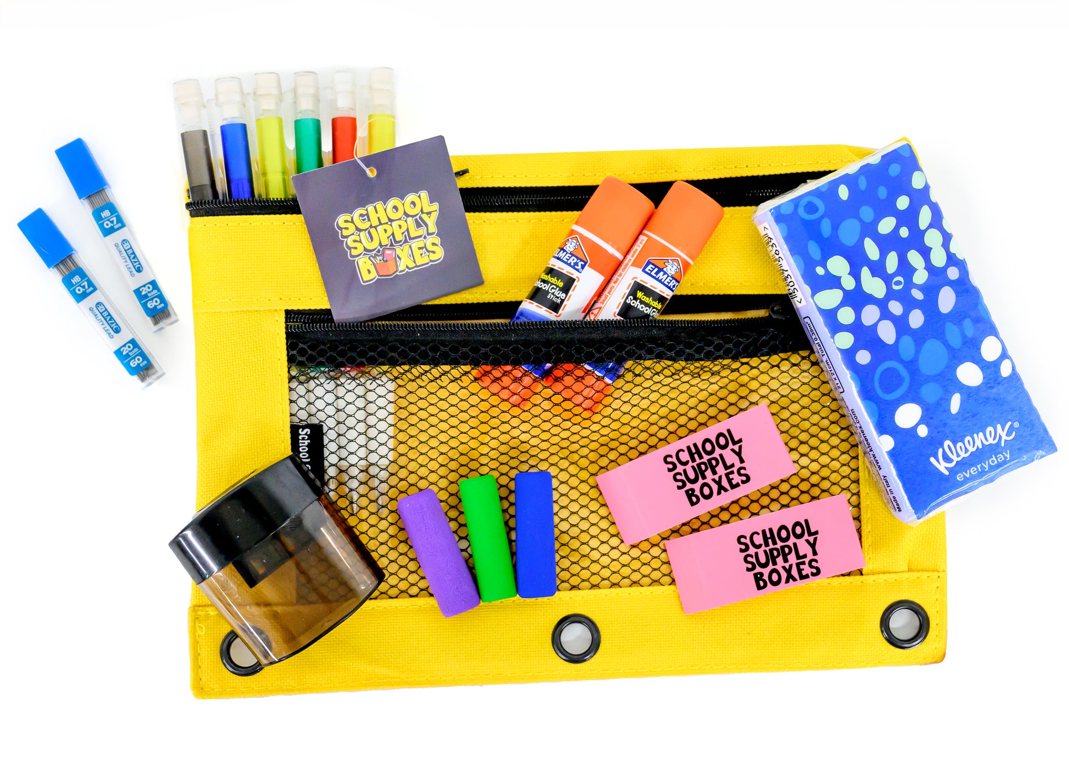 Essential Elementary School Supply Kit Bundle - 45 Pieces - School ...