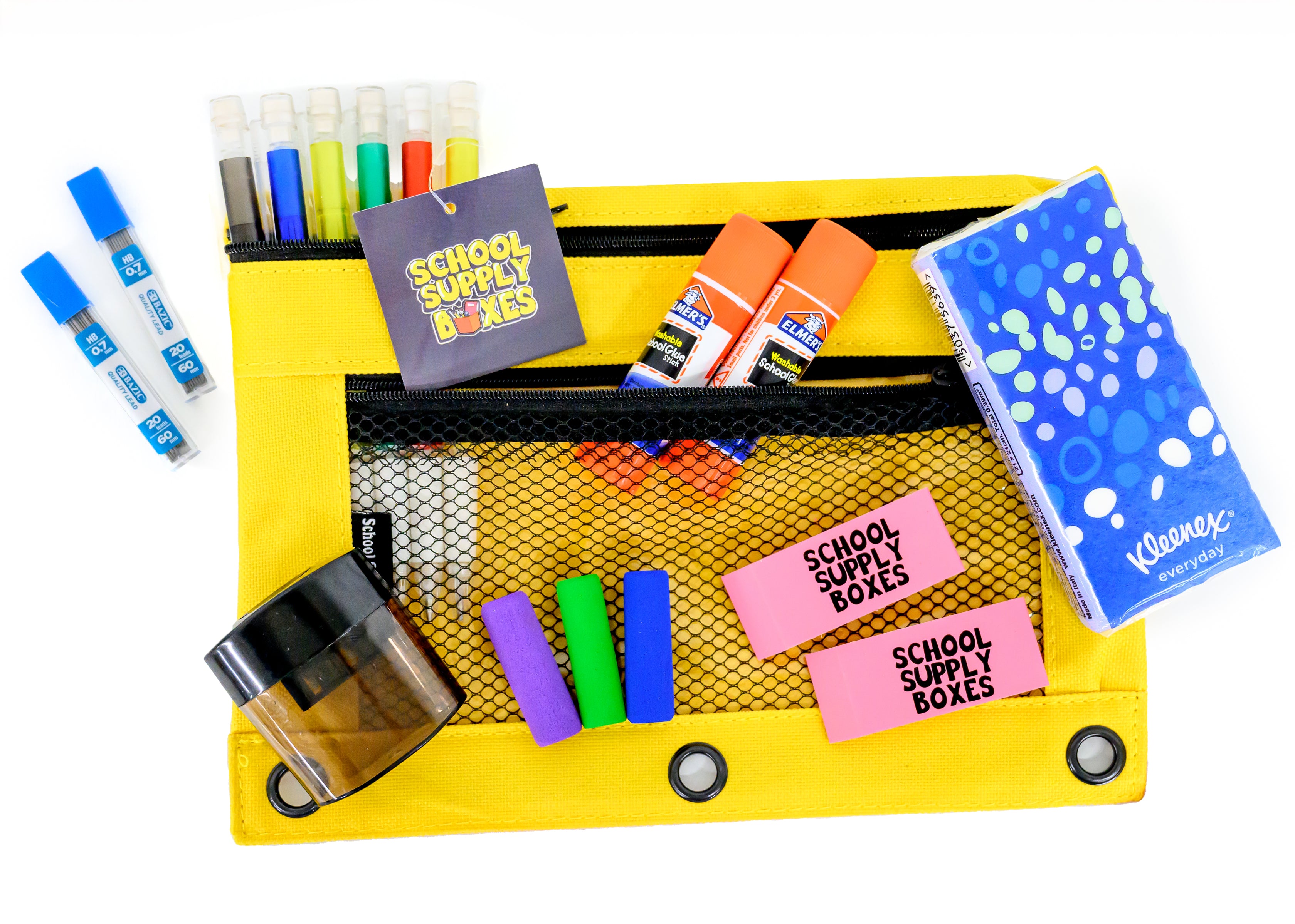 Essential Elementary School Supply Kit Bundle - 45 Pieces - School ...