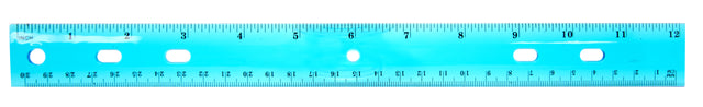 Plastic 12 Inch Ruler with Center Grip - School Supply Boxes